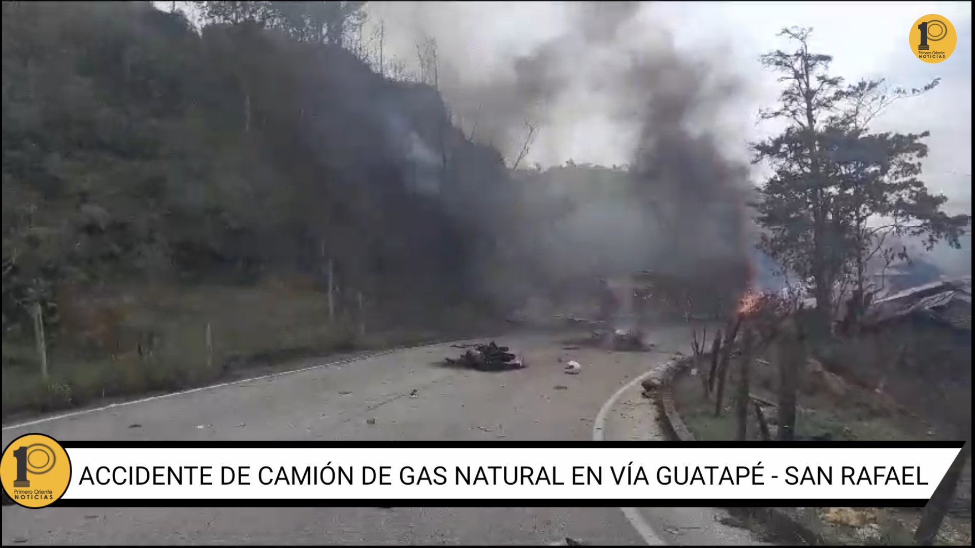 Así fue el accidente del Camión de Gas Natural en la vía Guatapé – San ...
